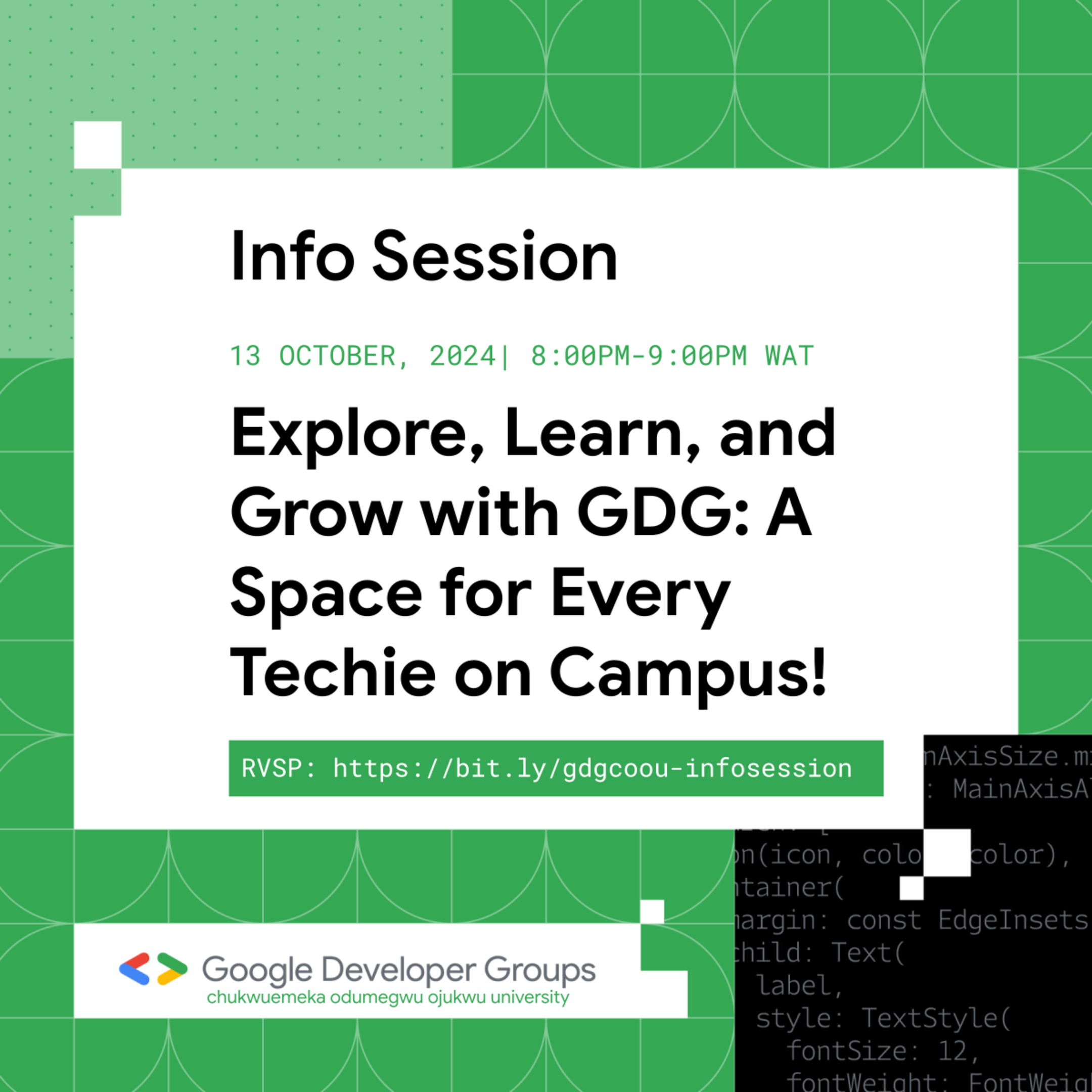 See GDG COOU Info Session at Google Developer Groups GDG on Campus Chukwuemeka Odumegwu Ojukwu ...